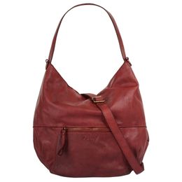 Shopper FORTY, Damen, Gr. B/H/T: 35cm x 30cm x 14cm onesize, rot, Leder, leicht gl&auml;nzend, unifarben, Taschen Shopper, echt Leder, Made in Italy