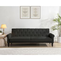 Schlafsofa DOREL HOME "Tyne", anthrazit, B:222cm H:82cm T:83cm, 100% Polyester, Sofas, Schlafsofa