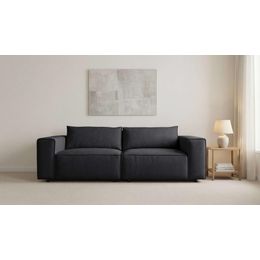 2-Sitzer OTTO HOME "Jorrena, extra weicher Chenille-Stoff", dunkelgrau, B:226cm H:73cm T:105cm, 100% Polyester, Sofas, 2-Sitzer, Kompaktsofa, 3 Komfortstufen, Breite 226 cm, mit Wellenunterfederung
