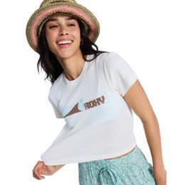 T-Shirt Roxy "Beach Love", Damen, Gr. L, wei&szlig; (coconut milk), Obermaterial: 100% Baumwolle., Shirts T-Shirt