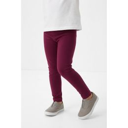 Leggings happy girls, M&auml;dchen, Gr. 104, N-Gr, lila (berry), Strick, Obermaterial: 60% Polyester, 35% Baumwolle, 5% Elasthan, unifarben, eng kn&ouml;chellang, Hosen Leggings, w&auml;rmend und elastisch