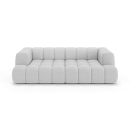 Big-Sofa HOMSY BY ANA JOHNSON "XL BOUBELLE Design-Sofa extra tief, Bubble-Optik, Breite 246 cm", hellgrau, B:246cm H:75cm T:135cm, 100% Polyester, Sofas, Big-Sofa, 4-Sitzer mit Wellenunterfederung, gem&uuml;tlich und modern, mit Steppung