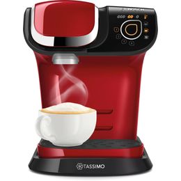 TASSIMO Kapselmaschine "My Way 2 TAS6502", rot (rot, schwarz), B:23cm H:29cm T:32,5cm, Kaffeemaschinen, mit Wasserfilter BRITA MAXTRA, Personalisierung, &uuml;ber 70 Getr&auml;nke, Kapselmaschine