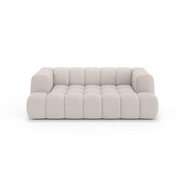 3-Sitzer HOMSY BY ANA JOHNSON "XL BOUBELLE Design-Sofa extra tief, Bubble-Optik, Breite 217 cm", beige, B:217cm H:75cm T:135cm, 100% Polyester, Sofas, 3-Sitzer, hoher Sitzkomfort dank Wellenunterfederung, modern, mit Steppung