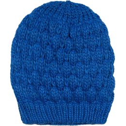 Strickm&uuml;tze styleBREAKER "Strickm&uuml;tze mit Bubblemuster", Damen, blau (royalblau), Modisch, M&uuml;tzen Strickm&uuml;tze