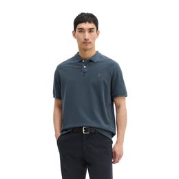 Marc O'Polo Poloshirt MARC O'POLO "aus Bio-Baumwolle", Herren, Gr. L, blau (navy teal), Obermaterial: 100% Baumwolle, unifarben, regular fit, Strickb&uuml;ndchen, Shirts