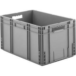 Sch&auml;fer Shop Euro Box Serie MF 6320, aus PP, Inhalt 62,3 L, Durchfassgriff, grau