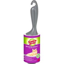 Scotch-Brite&trade; Fusselroller Pet Extra Sticky, speziell gegen Tierhaare, 4-lagige Klebefl&auml;che, ergonomischer Griff, 1 St&uuml;ck mit 48 Blatt