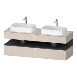 Duravit Waschtischunterschrank Qatego 160x55x60cm, gra m/ta m, Pl, B bs, B (QA4779049910010)
