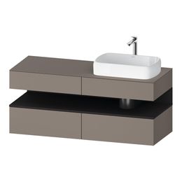 Duravit Waschtischunterschrank Qatego 140x55x60cm, gra m/ba m, Pl, Beck. re (QA4766080430000)