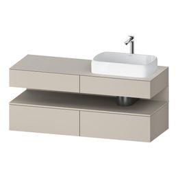 Duravit Waschtischunterschrank Qatego 140x55x60cm, T m/ta m, Pl, Beck. re (QA4766083910000)