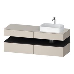 Duravit Waschtischunterschrank Qatego 160x55x60cm, gra m/ta m, Pl, Beck. re (QA4778080910000)