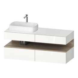 Duravit Waschtischunterschrank Qatego 140x55x60cm, E Ma/w g, Pl, Beck. li (QA4765055220000)