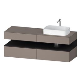 Duravit Waschtischunterschrank Qatego 160x55x60cm, gra m/ba m, Pl, Beck. re (QA4778080430000)