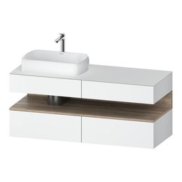 Duravit Waschtischunterschrank Qatego 140x55x60cm, E Ma/w m, Pl, Beck. li (QA4765055180000)