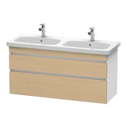 Duravit Waschtischunterschrank DuraStyle 123x44,8x61cm, 2 A, B l/r, E nat/wei&szlig; ma (DS649803018)
