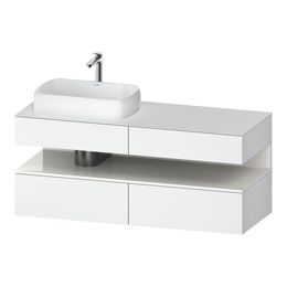 Duravit Waschtischunterschrank Qatego 140x55x60cm, w hgl/we m, Pl, Beck. li (QA4765022180000)