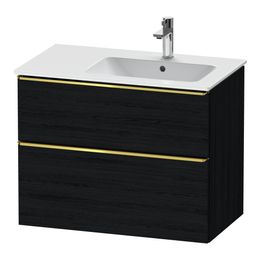 Duravit Waschtischunterschrank D-Neo 81x46,2cm, 1 Kast, B R, gol pol/Eiche sw (DE4367034160000)