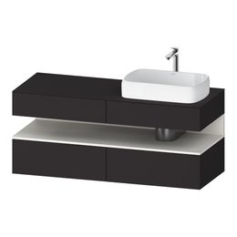 Duravit Waschtischunterschrank Qatego 140x55x60cm, w m/Gr m, Pl, Beck. re (QA4766084800000)