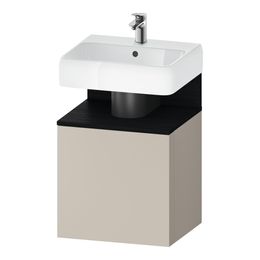 Duravit Waschtischunterschrank Qatego 49x42x64,5cm, 1 T, T l, Ei schw/taupe ma (QA4077L16910000)