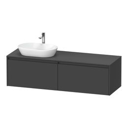 Duravit Waschtischunterschrank Ketho.2 160x55cm, B li, graph ma, 2 Ausz., wandh&auml;ngend (K24889L49490000)