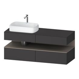 Duravit Waschtischunterschrank Qatego 140x55x60cm, ba m/Gr m, Pl, Beck. li (QA4765043490000)