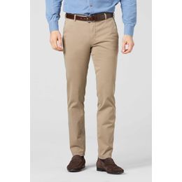 Chinos MEYER "Tokyo", Herren, Gr. 106, Untersetzt- und Schlankgr&ouml;&szlig;en, beige, 89% Baumwolle, 8% Elastomultiester, 3% Elasthan, unifarben, regular fit lang, Hosen, mit Hemdenstopper