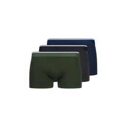 Slip Skiny "Cotton Multipack", Herren, Gr. L, oliveblauschwarz selection, Obermaterial: 95% Baumwolle, 5% Elasthan, unifarben mit Farbeinsatz, normal, Unterhosen Slip, klassisch, basic, elastisch, bequem, Baumwollmix