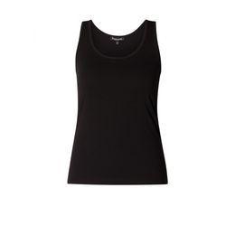 Tanktop Base Level Curvy, Damen, Gr. 44, schwarz, Jersey, Obermaterial: 94% Baumwolle, 6% Elasthan, unifarben, normal h&uuml;ftbedeckend, Rundhals, Tops Tanktop, in gro&szlig;en Gr&ouml;&szlig;en