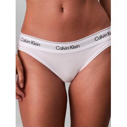 Bikinislip "MODERN COTTON", Damen, Gr. M (38), wei&szlig;, Obermaterial: 53% Baumwolle, 35% Modal, 12% Elasthan, Calvin Klein Underwear, unifarben, Unterhosen, mit breitem B&uuml;ndchen