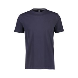T-Shirt Lerros, Herren, Gr. XL (54), blau (night blau), Single Jersey, Obermaterial: 100% Baumwolle, unifarben, regular fit h&uuml;ftlang, Rundhals, abgesteppt, Shirts T-Shirt, im Basic-Look