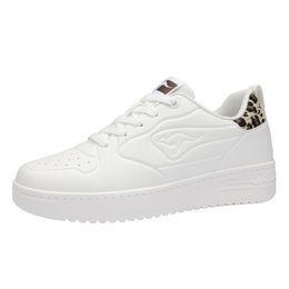 Sneaker Kangaroos "K-TOP SWEENY", Damen, Gr. 37, wei&szlig; (wei&szlig;, leo), Synthetik, Schuhe Sneaker