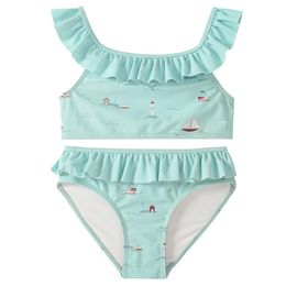 Topolino M&auml;dchen Bikini mit Segelschiffen