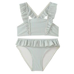 Topolino M&auml;dchen Bikini mit Seersucker-Streifen