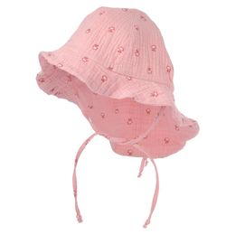 Topomini Baby Musselin-M&uuml;tze mit Blumen-Muster