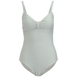 Gina Benotti Damen Shape-Badeanzug mit Seersucker-Streifen