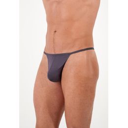 G-String HOM "Plumes", Herren, Gr. XXL, grau (anthrazit), Microfaser, Obermaterial: 76% Polyamid, 24% Elasthan, k&ouml;rpernah, Unterhosen G-String, Mikrofaser, ultrad&uuml;nn, elastisch