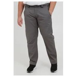 Chinohose Blend "BHTromp Big & Tall", Damen, Gr. 50, L&auml;nge 30, smoked pearl, Web, 98% Baumwolle, 2% Elasthan, unifarben, regular fit lang, Hosen Chinohose, Stoffhose mit normalem Bund und elastischen B&uuml;bdchen - Regular Fit