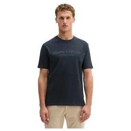 Marc O'Polo T-Shirt MARC O'POLO "aus Organic Cotton", Damen, Gr. S, blau (schwarz navy), Obermaterial: 100% Baumwolle, unifarben, Basic, Basic, Rundhals, Shirts T-Shirt