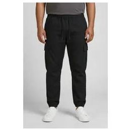 Jack & Jones PlusSize Cargohose "JPSTKANE DYLAN CUFFED CARGO RET PLS", Herren, Gr. 40(XXXL), L&auml;nge 36, schwarz, Web, Obermaterial: 98% Baumwolle, 2% Elasthan, JACK & JONES PLUSSIZE, unifarben, relaxed fit lang, Hosen Cargohose, Baumwollmischung, relaxed fit