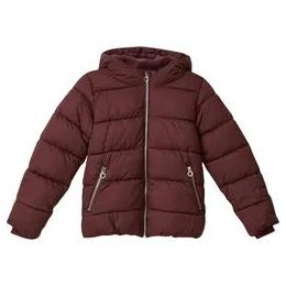 Steppjacke s.Oliver JUNIOR, M&auml;dchen, Gr. 158/164, burgundy, Web, Obermaterial: 100% Polyester. Futter: 100% Polyester, unifarben, loose fit h&uuml;ftbedeckend, Rundhals, elastischer Bund, Jacken Steppjacke, mit Pl&uuml;sch- und Fleecefutter
