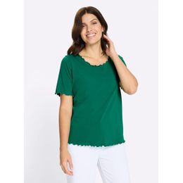 Kurzarmshirt Classic Basics "Shirt", Damen, Gr. 38, gr&uuml;n, 100% Baumwolle, unifarben, Rundhals, Shirts