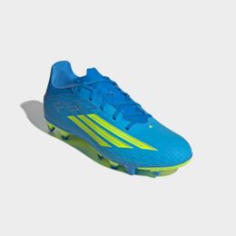 Fu&szlig;ballschuh adidas Performance "F50 CLUB FIRM GROUND / MULTI GROUND", Damen, Gr. 41, lucid ray blau, team solar gelb 2, lucid aquamarine, Synthetik, Textil, Schuhe Fu&szlig;ballschuh, f&uuml;r viele verschiedene B&ouml;den geeignet