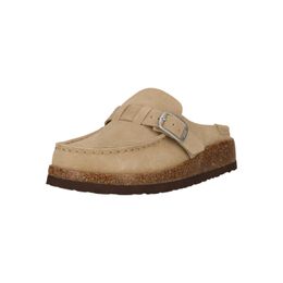 Pantolette NOU "Emilian V2", Herren, Gr. 36, beige, braun, Rindsleder, Schuhe Pantolette, mit gepolstertem Fersenbereich