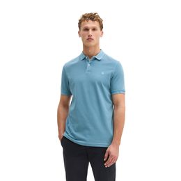 Marc O'Polo Poloshirt MARC O'POLO "aus Organic Cotton-Stretch", Herren, Gr. XL, blau (murphy marine), Obermaterial: 95% Baumwolle, 5% Elasthan, unifarben, Basic, Rippb&uuml;ndchen, Shirts