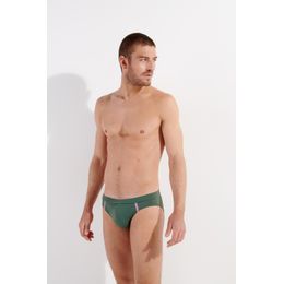 Badeslip HOM "Nautical cup", Herren, Gr. XXL, N-Gr, gr&uuml;n (khaki gr&uuml;n), Microfaser, Obermaterial: 80% Polyamid, 20% Elasthan. Futter: 73% Polyamid, 27% Elasthan, Badehosen, Kordelzug, elastisch, h&uuml;ftiger Schnitt, sportliches Design