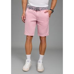 Chinoshorts Kangaroos, Herren, Gr. 30, N-Gr, rosa, Web, Obermaterial: 98% Baumwolle, 2% Elasthan, kniefrei, Hosen Chinoshorts, gerade geschnitten, kniefrei, mit Ges&auml;&szlig;- und Eingrifftaschen