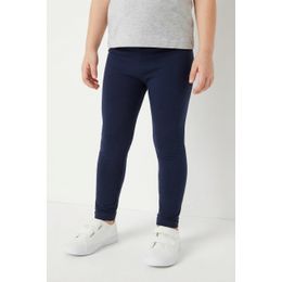 Leggings s.Oliver JUNIOR, M&auml;dchen, Gr. 110, N-Gr, blau, Jersey, Obermaterial: 66% Polyester, 30% Baumwolle, 4% Elasthan, unifarben, slim fit lang, Hosen Leggings, mit Stretch