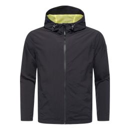 Outdoorjacke Ragwear "Lewie", Herren, Gr. L (52), schwarz, Obermaterial: 100% Nylon. Innenfutter: 100% Polyester, Basic, gerade h&uuml;ftbedeckend, hoch geschlossener Ausschnitt, weit elastischer Bund mit innenliegendem Gummizug, Jacken Outdoorjacke, &Uuml;bergangsjacke mit wasserdichtem Rei&szlig;verschluss