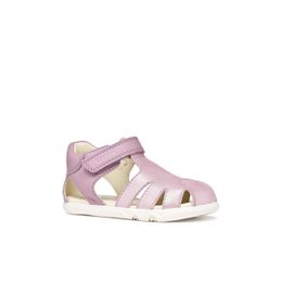 Lauflernschuh Geox "B SANDAL STEPPIEUP G", Baby, Gr. 23, rosa, Leder, Schuhe Lauflernschuh, Babyschuh, Sommerschuh mit Gr&ouml;&szlig;enschablone zum Download